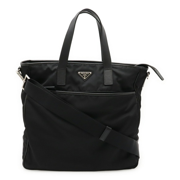 Prada | Bags | Prada Black Leather Shoulder Bag | Poshmark